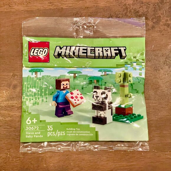 Lego | Toys | Lego Minecraft 3672 Steve And Baby Panda Polybag Sealed ...